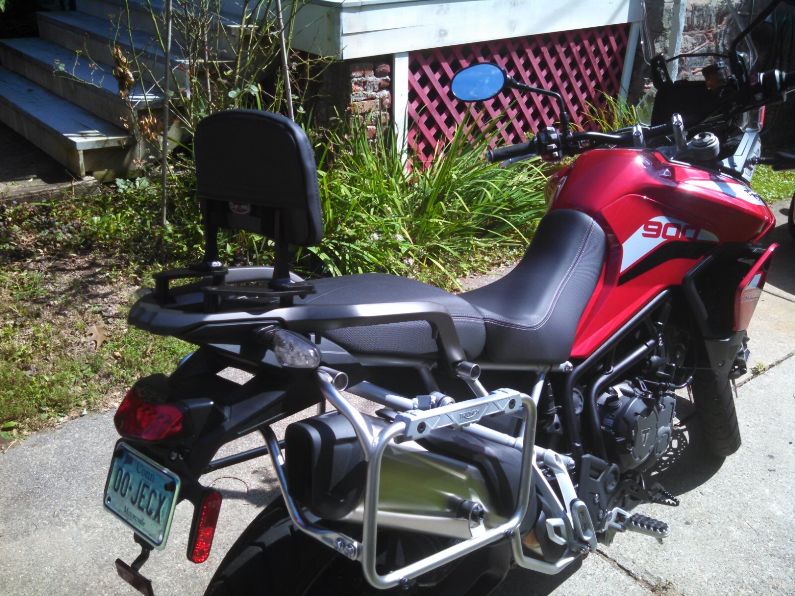 Backrest & Mounting Plates for Triumph Tiger 1200 900 850 GT Rally Pro ...