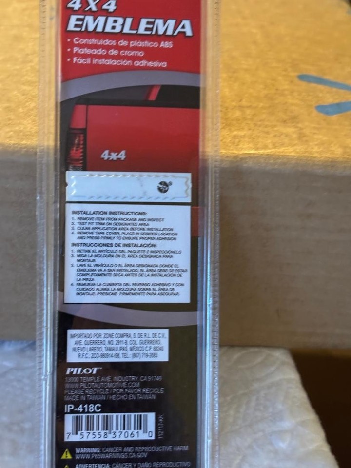 Pilot Automotive Stick-On 4X4 Car Emblem | eBay