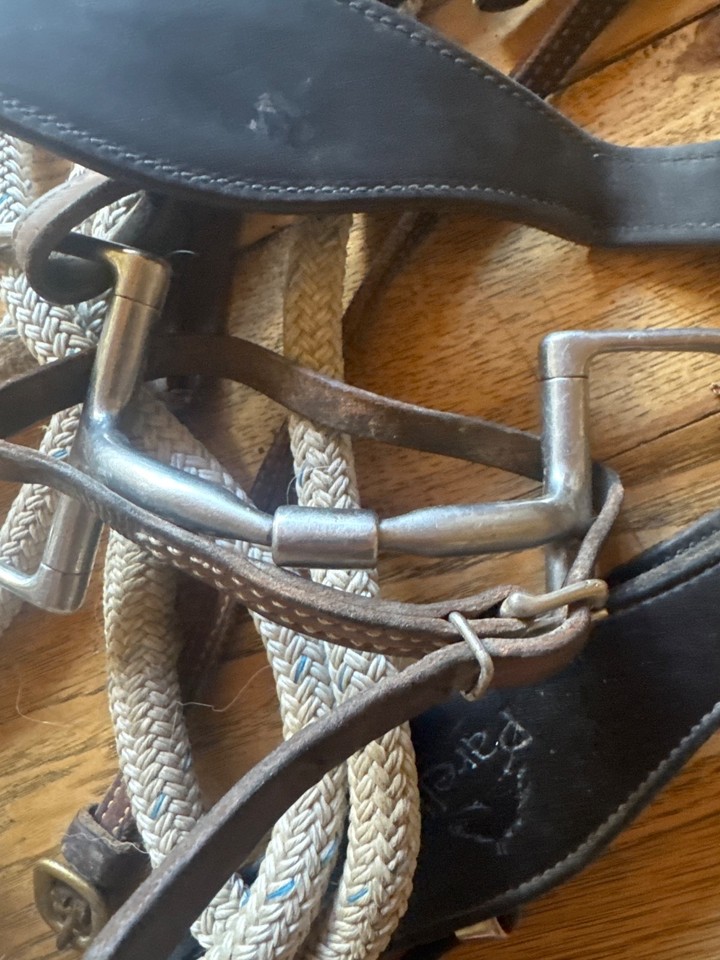 Used Parelli bridle with slobber and horseman reins w/myler 3 piece ...