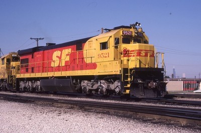 ATSF SANTA FE R/Y SF30C 9521 IN 1986 ORIGINAL SLIDE | eBay