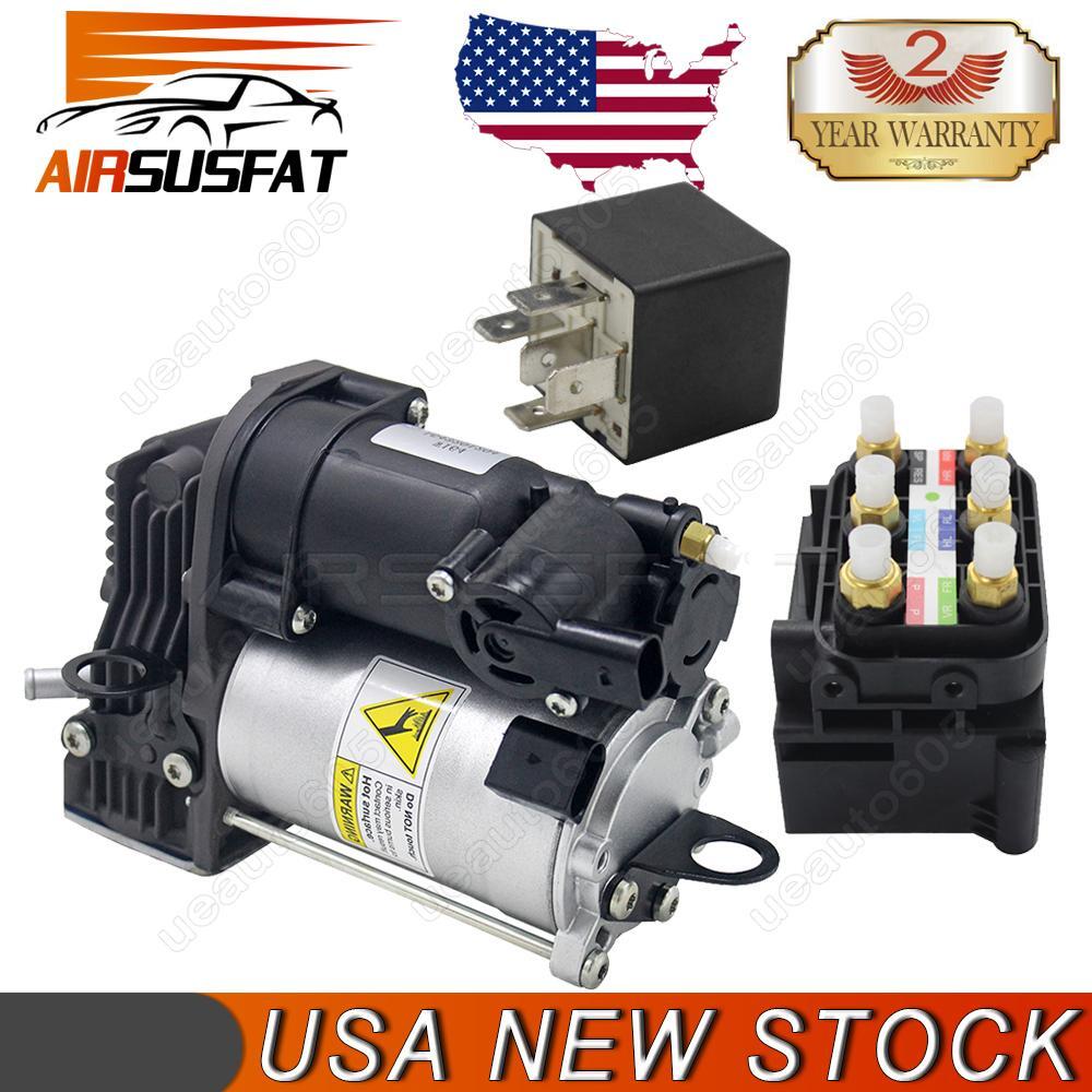 Air Suspension Compressor+Valve Block+Relay For Mercedes GL ML Class ...