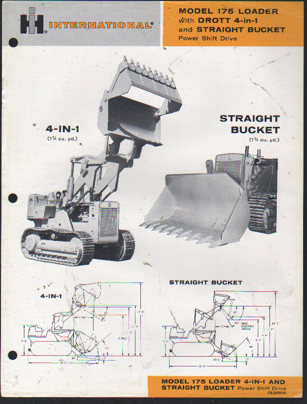 INTERNATIONAL 175 Loader with Drott 4-in-1 and Straight Bucket Brochure ...