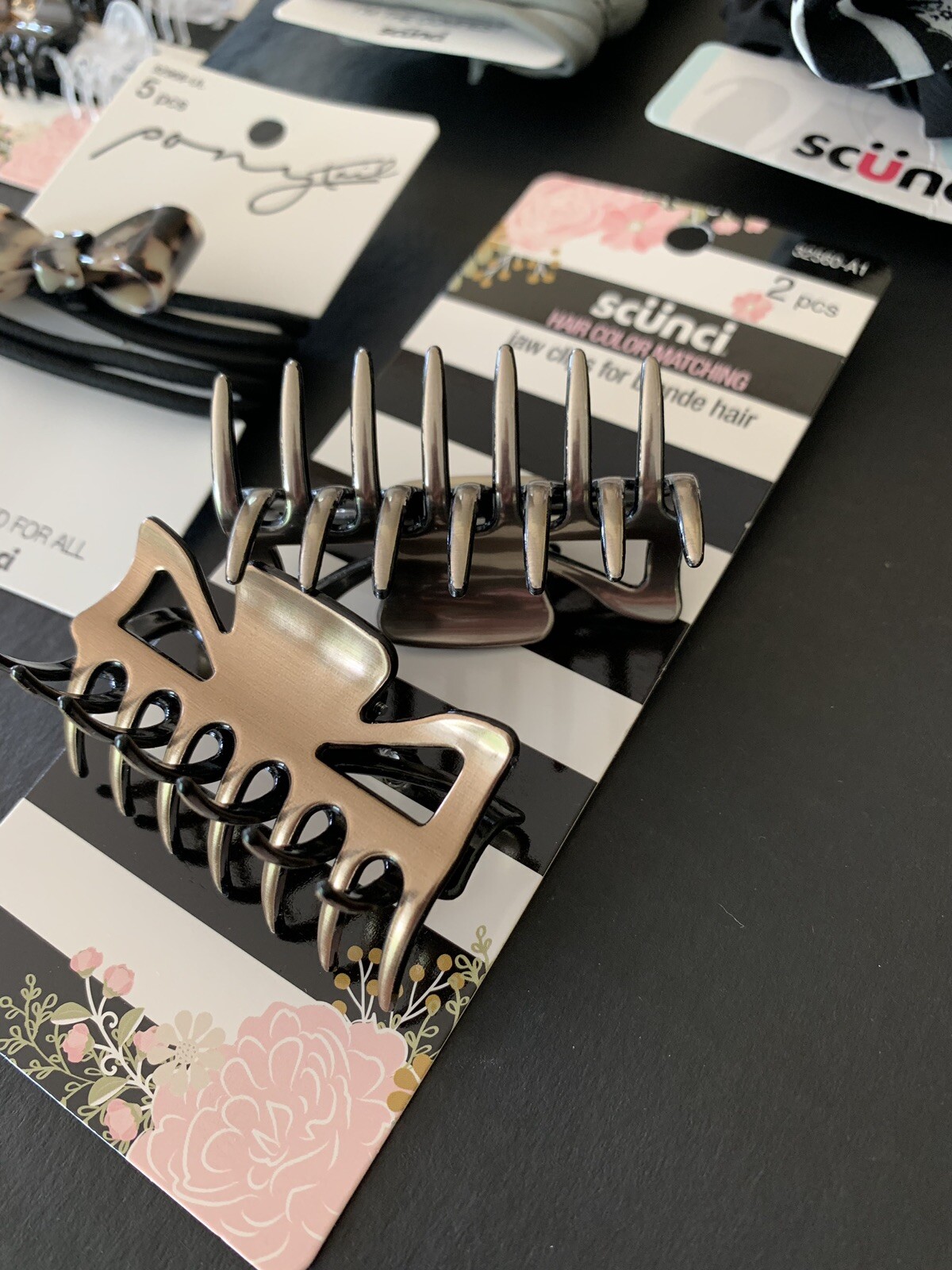 Lot 5 Scunci Scrunchy Hair Ties Hinge Claw Clips Headband Hair ...