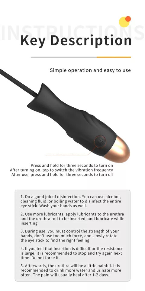 Electric Silicone Penis Urethral Sounding Plug Male Dilator Enhancer ...