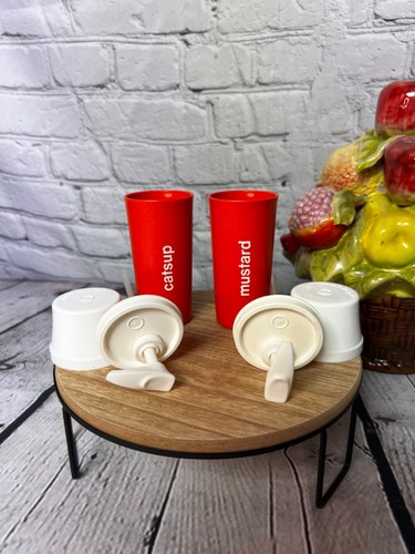 Vintage 1970s Tupperware Catsup & Mustard Pump Condiment Dispensers | eBay