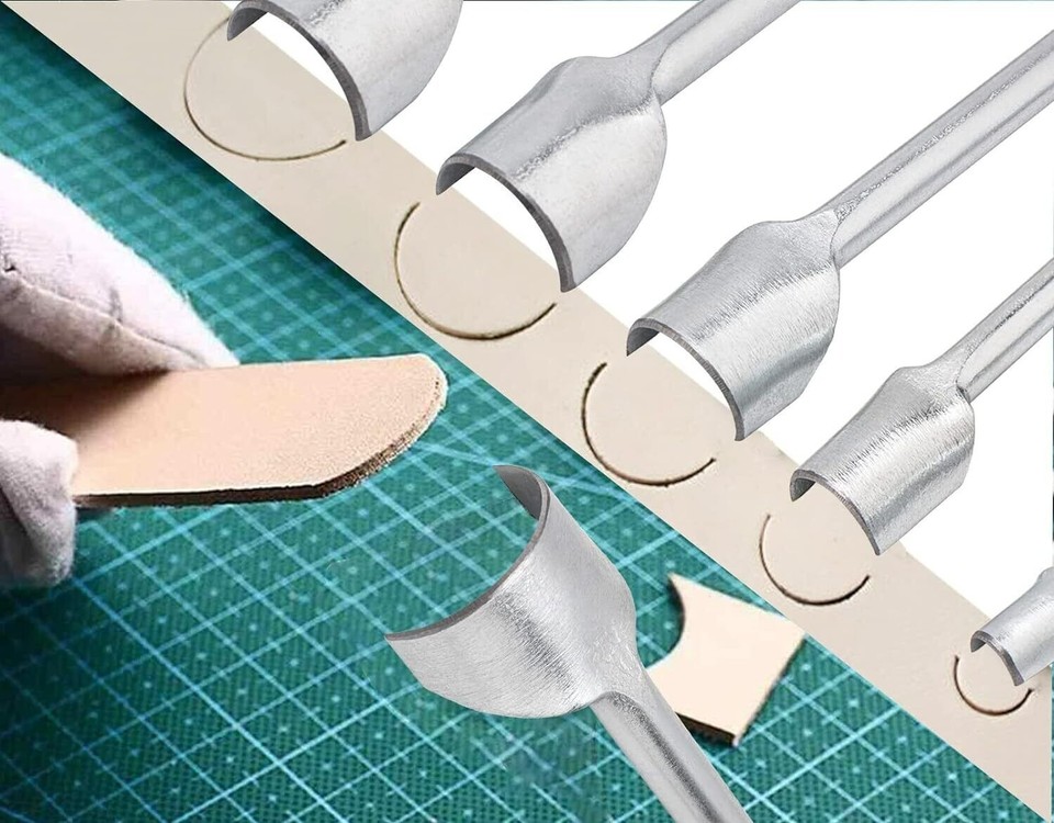 Leather Craft Tools Hole Punch Half-Round Cutter Punch for Strap Belt ...