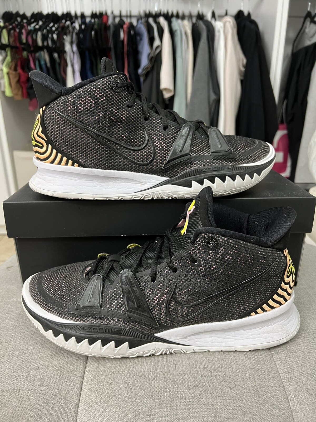 Nike Kyrie 7 Ripple Effect Black CQ9326-005 Men’s Size 8 Basketball ...