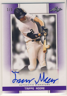 TRIPPE MOORE 2019 Leaf Perfect Game PG Blank Back AUTO /1 GEORGIA | eBay