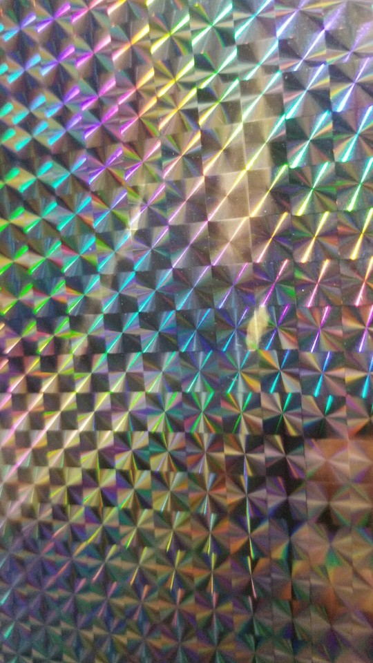 Silver 1/4 inch Holographic Mosaic Prism Sign Plotter Vinyl Film | eBay