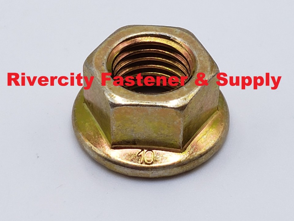 M10-1.25 JIS Flange Nuts Small Hex M10x1.25 Nut 10mm x 1.25 Serrated ...