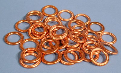 COPPER COMPRESSION WASHERS M8 to M18 Variety of SIZES, Sealing Washers ...