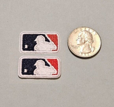 2X MLB Baseball Logo Patch Embroidered Iron On Small Collar Size Free ...