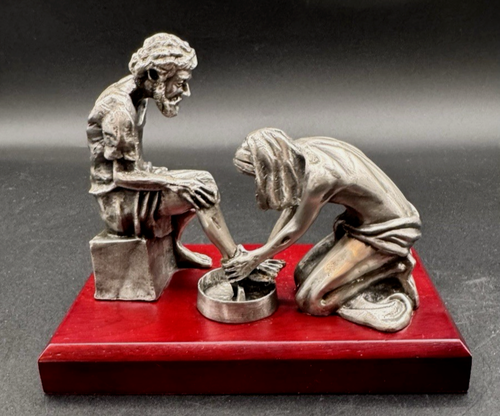 "Divine Servant" Max Greiner Jr. Solid Pewter Wood Base Vtg Sculpture ...