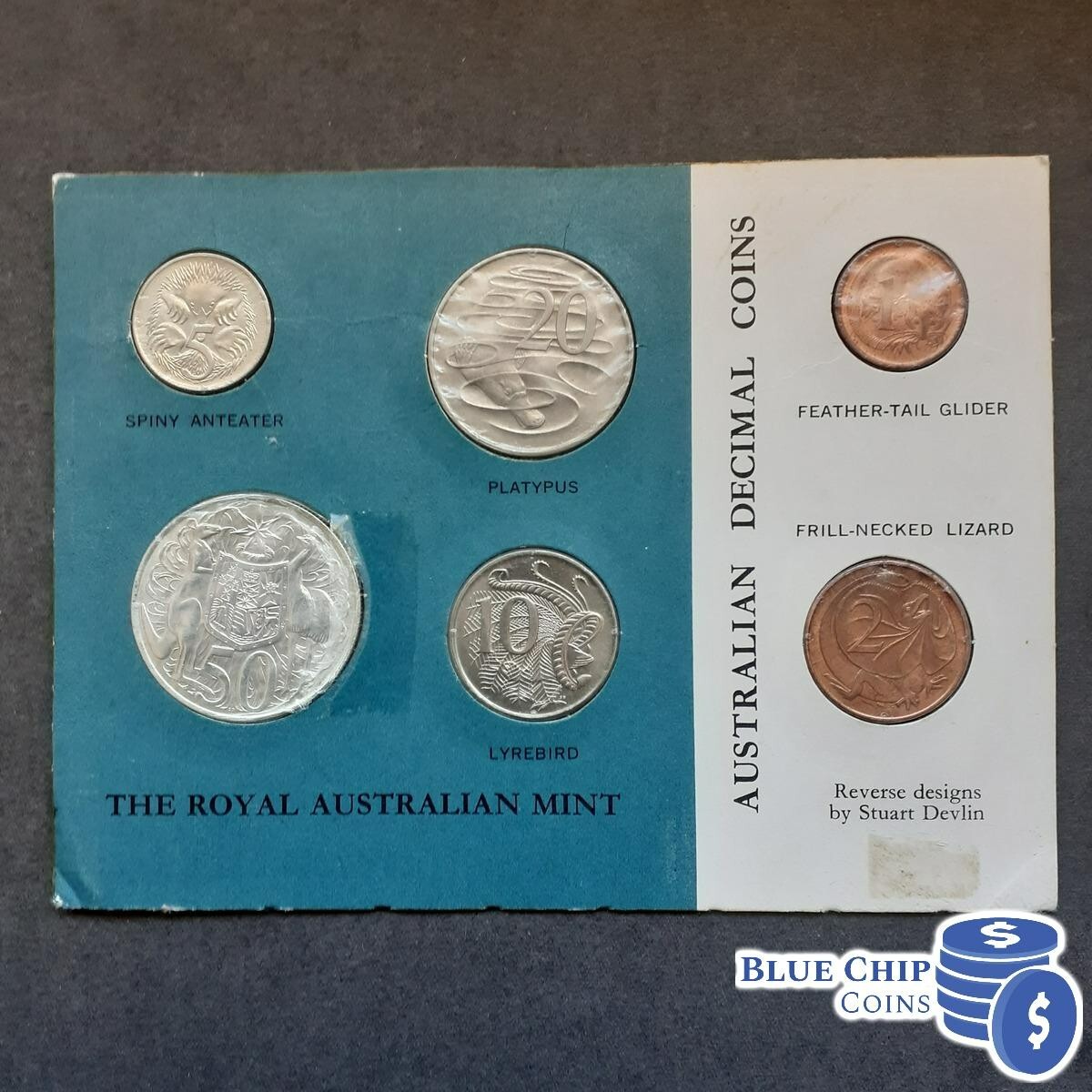 1966 UNC Australian 1c To 50c 6 Coin Mint Set Blue Card | eBay Australia