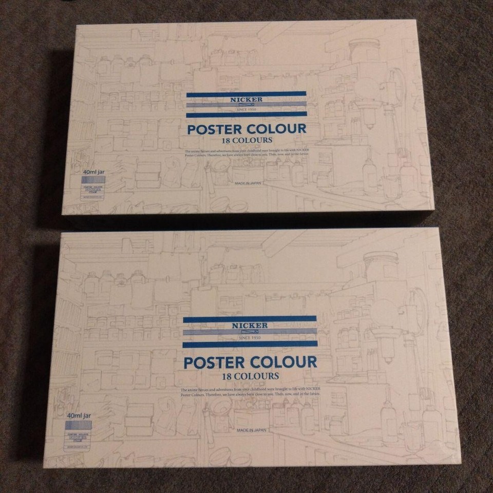 NICKER Poster Color 40ml 36 Colors Set PC40ML36N watercolor paint Anime ...