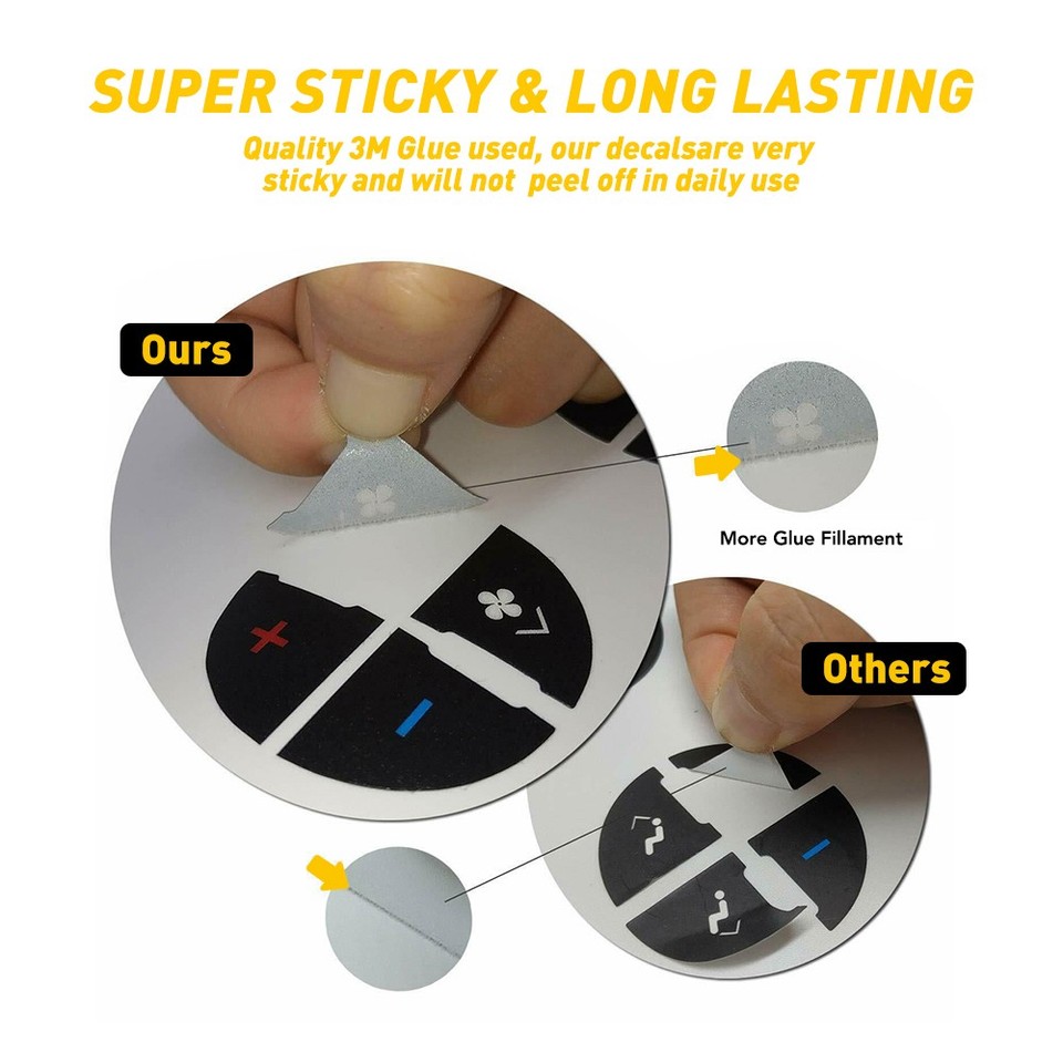Car Radio Knob Control Dash Radio+AC Control Button Repair Decal ...