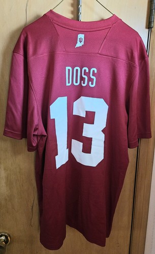 Indiana Hoosiers Adidas Cedarius Doss # 13 Red Football Jersey Size XL ...