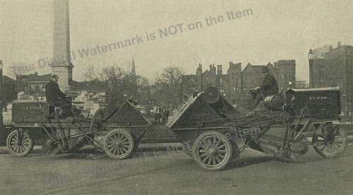 1917 Print * Early Elgin Motor Street Cleaning Sweepers New Product ...
