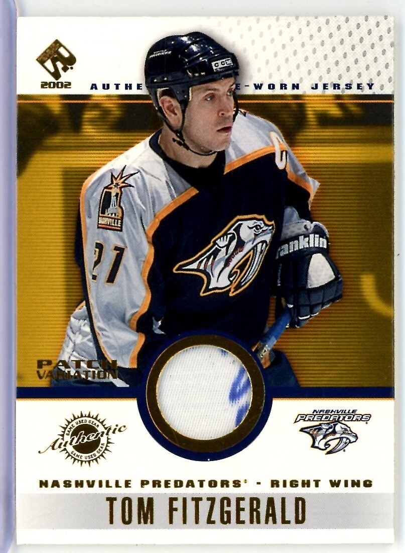 2001-02 Private Stock Game Gear Patches #57 Tom Fitzgerald PATCH ...