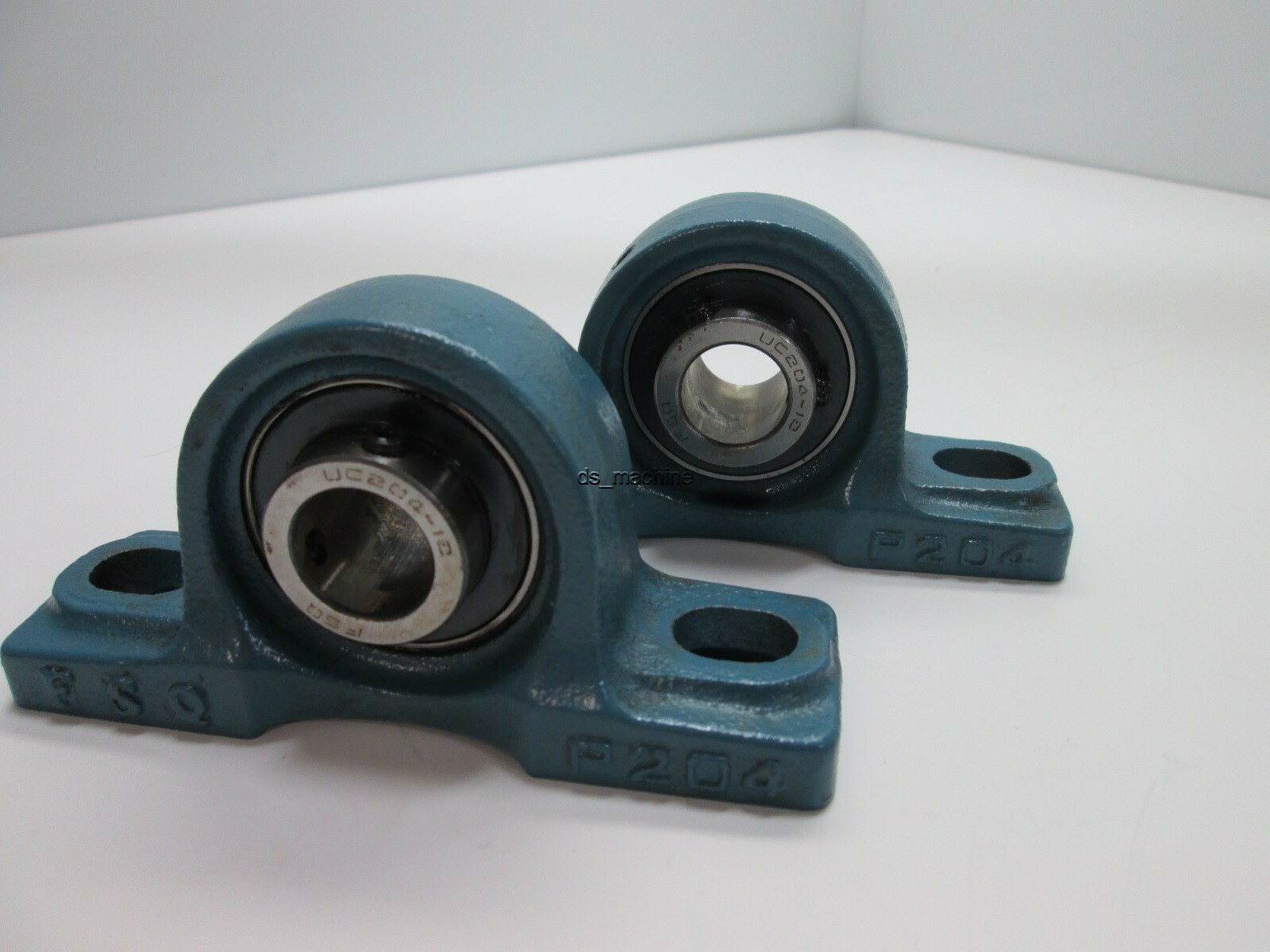 Lot of 2 FSQ P204 Pillow Blocks with UC204-12 Bearings, 3/4" Bearing | eBay