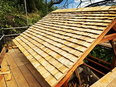 Hand Made shingles, sweet chestnut roof shingles not red Cedar not ...