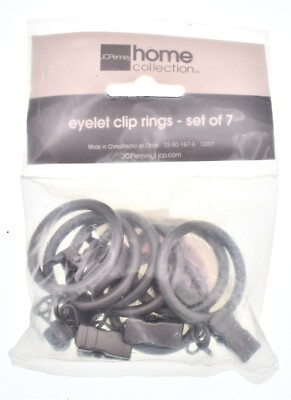 Eyelet Clip Rings,Nickel,Metal, 7x/Pkg. 1.3"d, JCPenney Home Collection ...