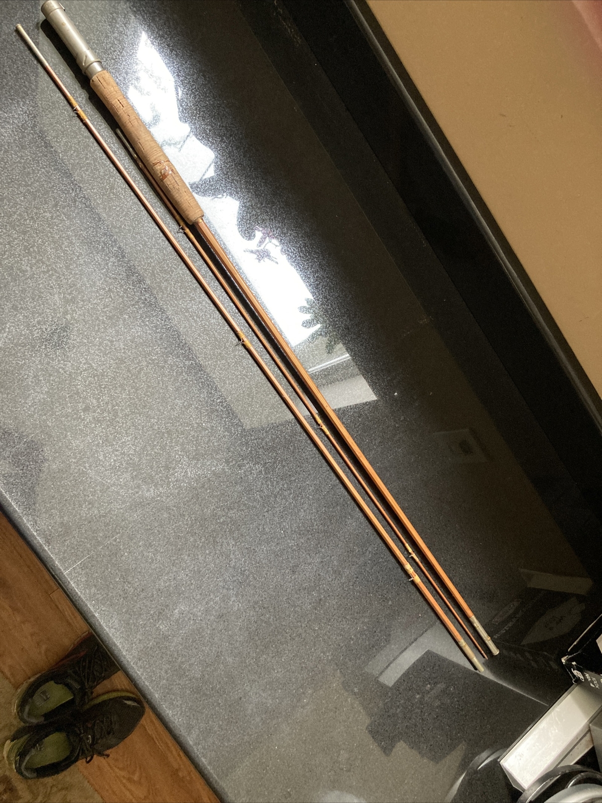 WEBER 3PC BAMBOO FLY ROD—8’ 6”-ALL ORIGINAL-RARE! Tip Fell Off Needs ...