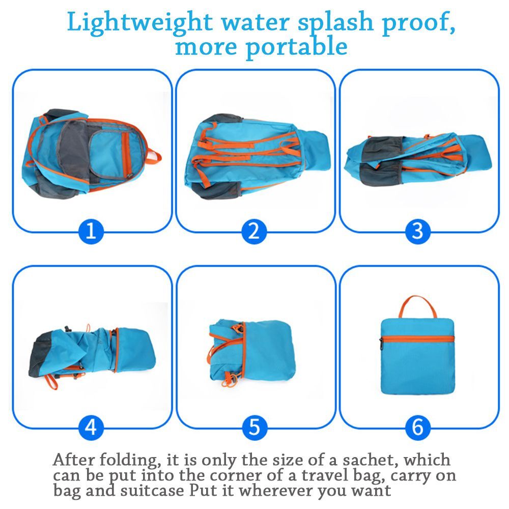 Sports Traveling Folding Backpack Hiking Rucksack Waterproof ...