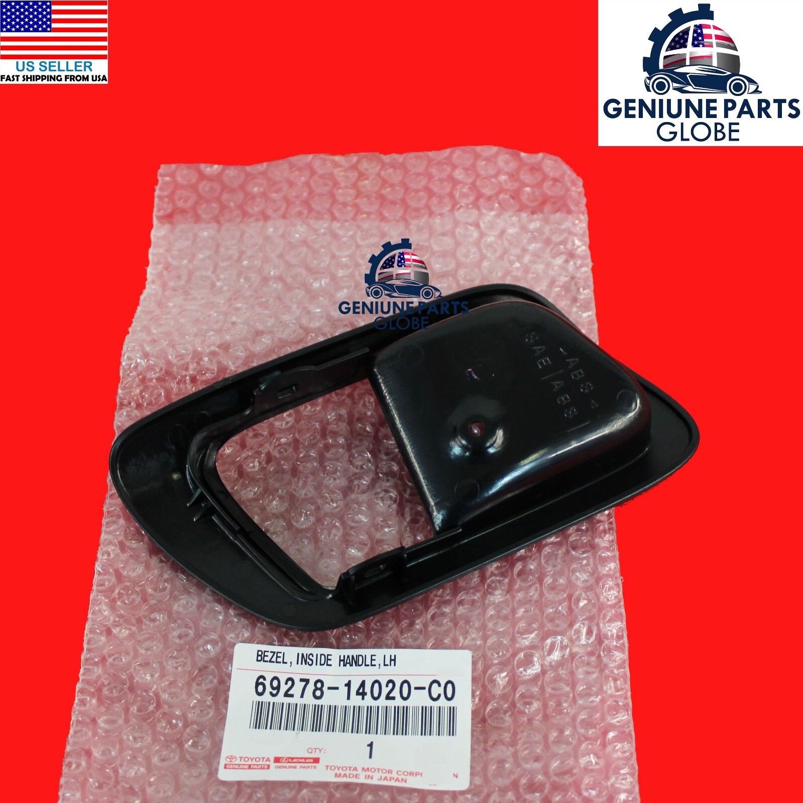 GENUINE OEM TOYOTA 93-98 SUPRA DRIVER DOOR BLACK HANDLE BEZEL 69278 ...