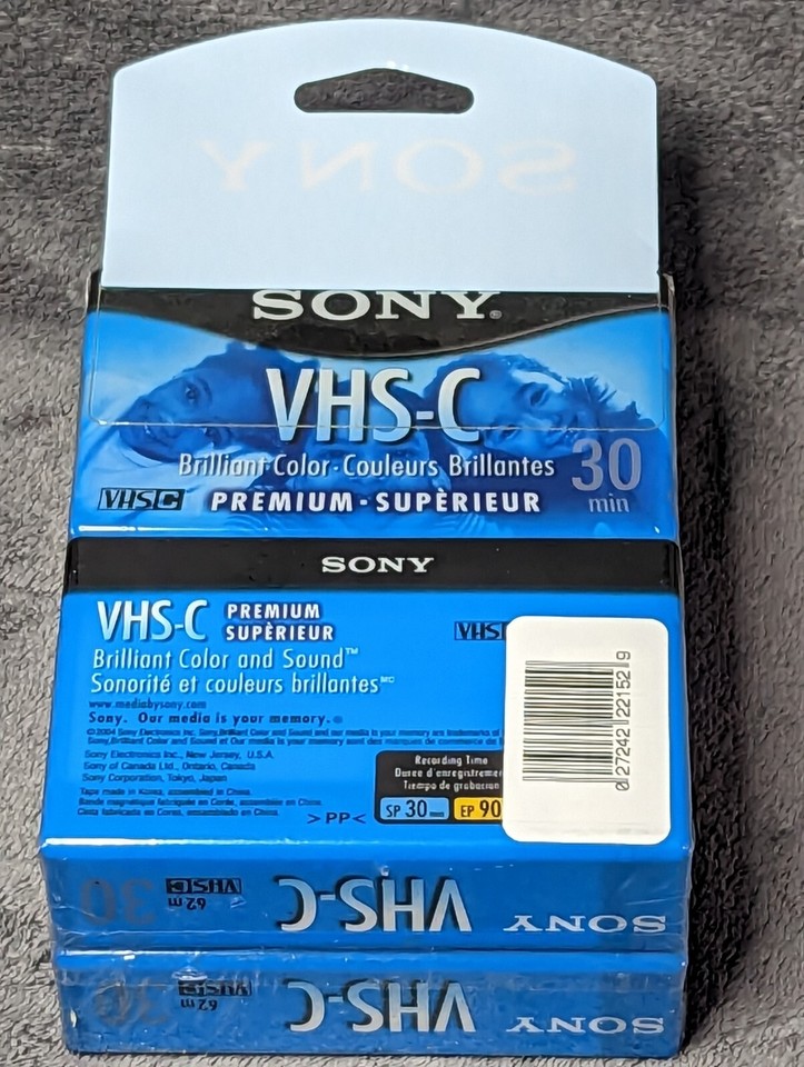 Sony Premium VHS-C 30 Minute Camcorder Video Cassette Tape 4 Pack Brand ...