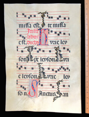 European - Illuminated Manuscript Gregorian Chant