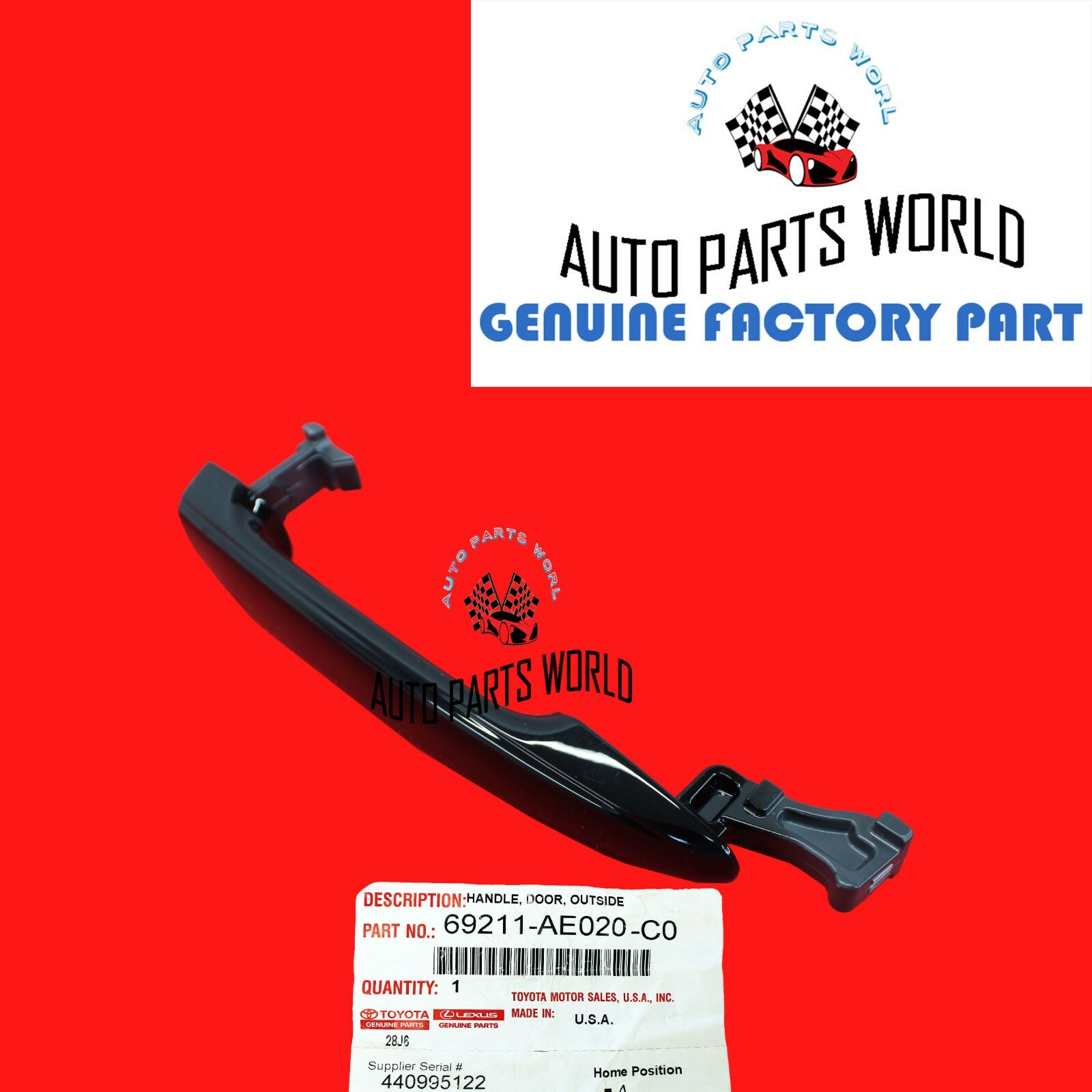 GENUINE OEM TOYOTA TACOMA SIENNA AVALON BLACK OUTSIDE DOOR HANDLE 69211 ...