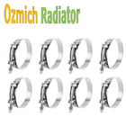 8pc Turbo Pipe Silicone Hose Stainless Steel T-Bolt Clamps 58mm ...