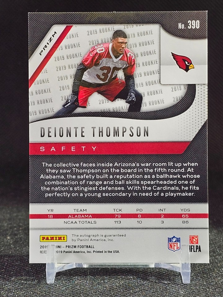 Deionte Thompson 2019 Panini Prizm Rookie Neon Green Auto #390 ...