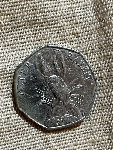 RARE COLLECTORS HALF WHISKER PETER RABBIT 50P COIN 2016 UK | eBay UK