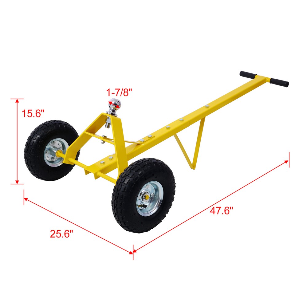 600lbs Trailer Dolly Mover Hitch Boat Camper Hand Dolly w/10" Pneumatic ...