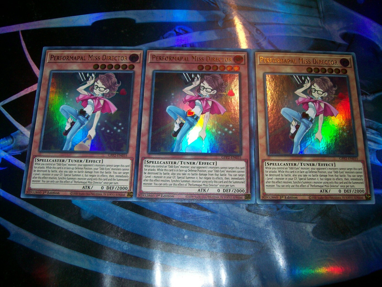 3x Performapal Miss Director 1st Edition Ultra Rare GFP2-EN035 Yu-Gi-Oh ...