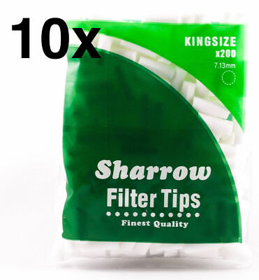 NEW 10 Sharrow Filter Tips Kingsize 10 Packets x 200 Filter Tips | eBay
