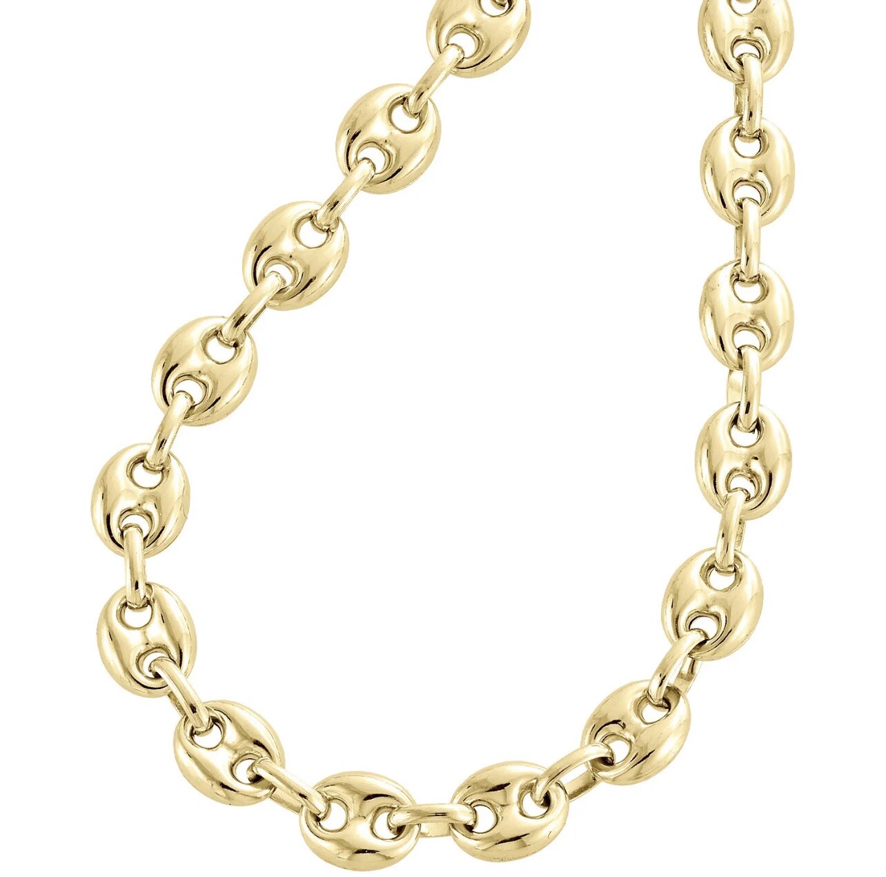 Gucci 3D 14Kt Yellow Gold Semi Hollow Puff Men Link Chain 8.5mm 24 ...