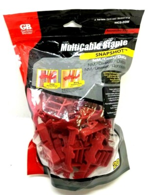 Gardner Bender MCS-20W Snapshot Multi-Cable Staple, Secures NM/Romex 20 ...