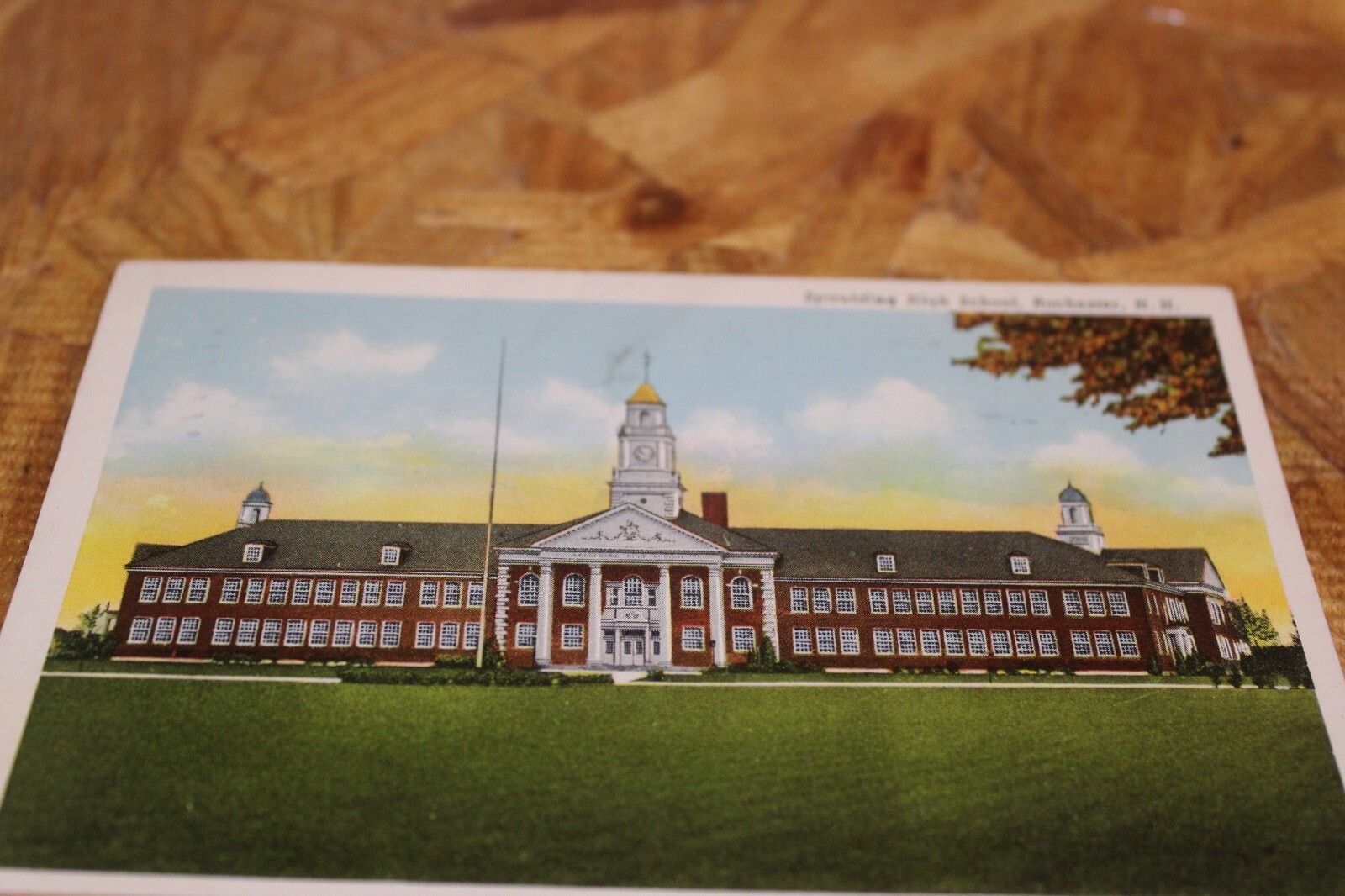 Postcard-A-Spaulding High School, Rochester, N. H.-White Border-Posted ...