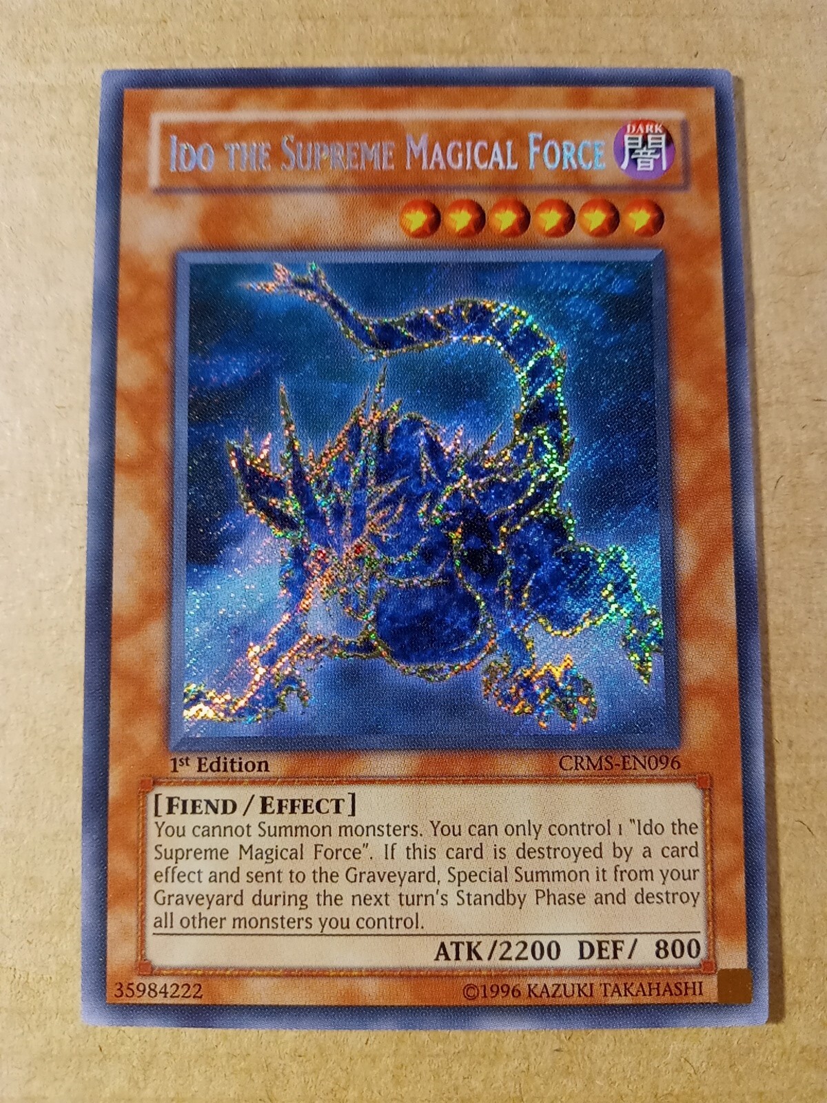 Ido the Supreme Magical Force CRMS-EN096 1st Secret Rare Yugioh Mint/NM ...