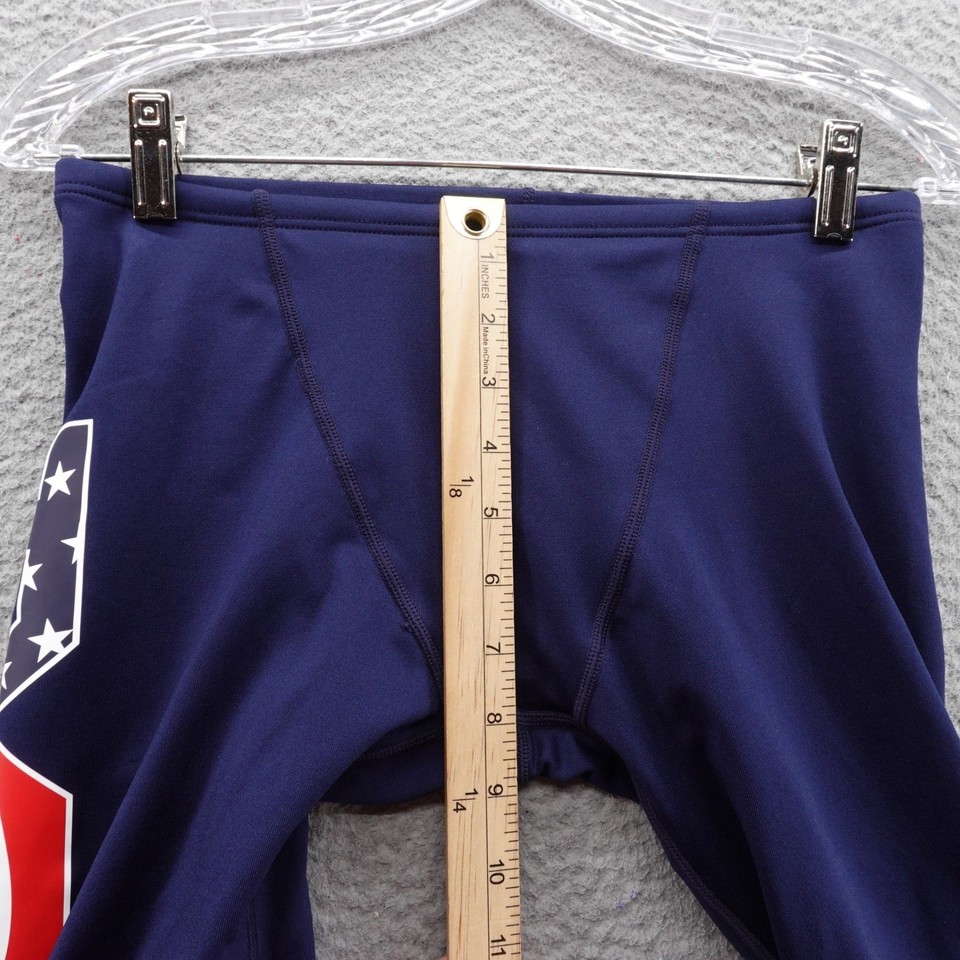 TYR USA Durafast Elite Jammer Swimsuit Medium Blue Mens Compression NWT ...