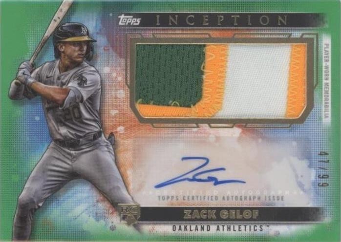 2024 Topps Inception - Inception Autographed Patches Zack Gelof #APC-ZG ...