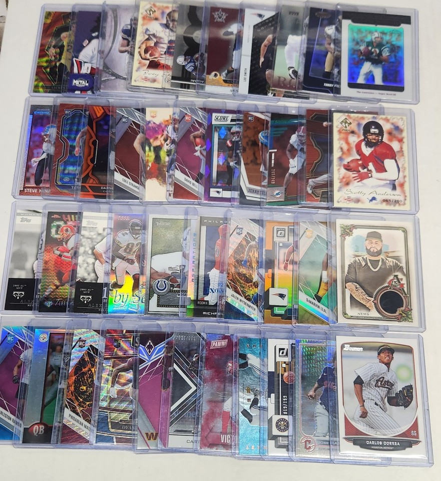 Sports Card Collection 350 Card Rookie GU Auto #'d Top Loaders Show ...