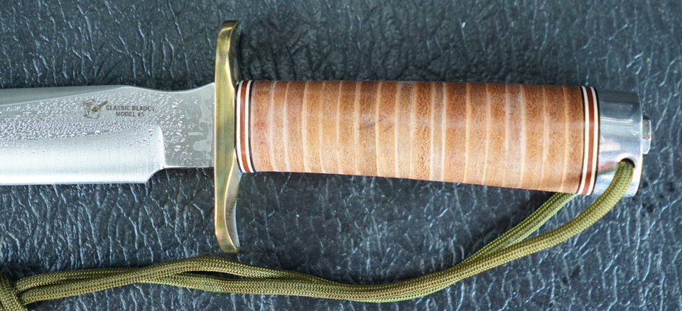 Classic Blackjack Model 5 Knife /w Leather Stacked Handle Sheath NOS ...