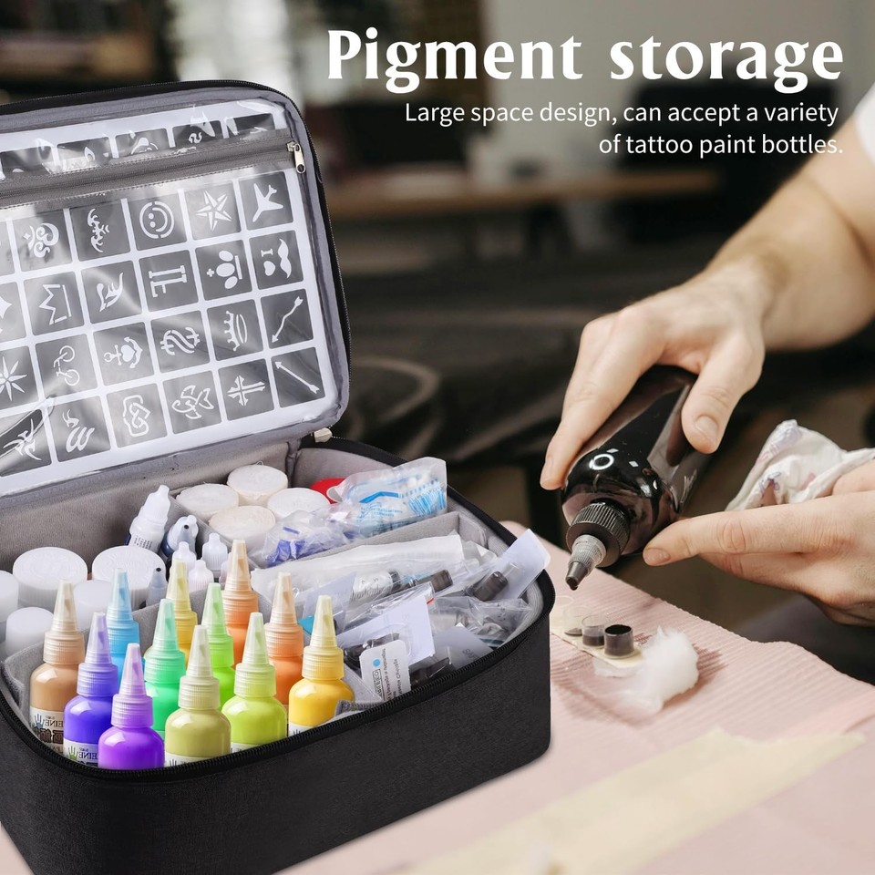 Tattoo Carrying Case Tattoo Supplies Organizer Tattoo Kit Case for ...