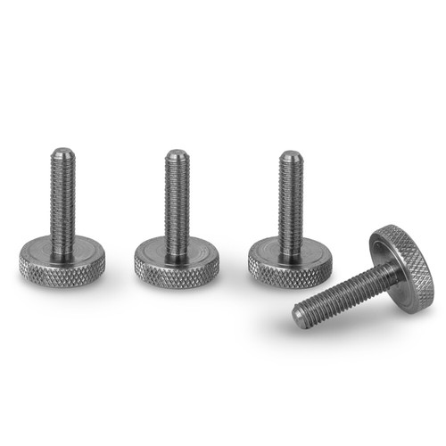 PrecisionGeek - Flat Knurled Thumb Screws M6 x 19mm Stainless Steel ...