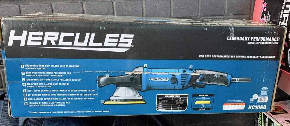 HERCULES 59561: 8-Amp, 6” Forced Rotation Dual-Action Polisher HC109B ...