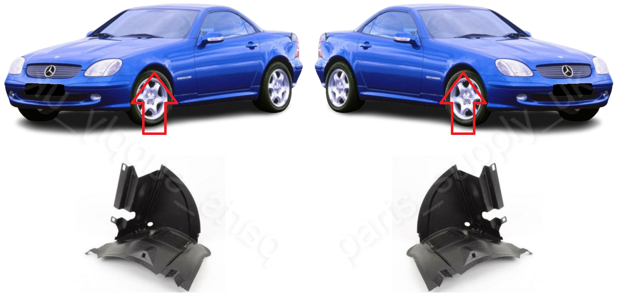 NEW FOR MERCEDES-BENZ SLK 00-04 FRONT FENDER FRONT PART MUD SPLASH ...